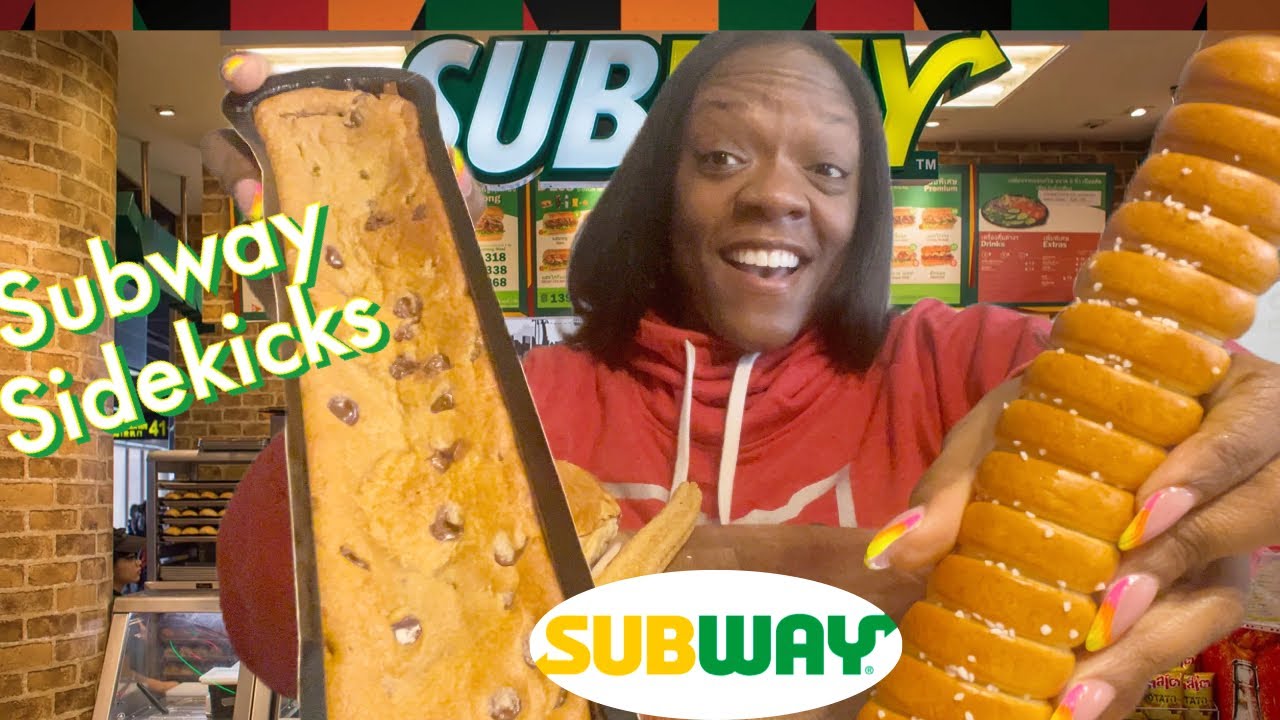 NEW Subway Footlong Sidekicks & Subway Sub Mukbang 🥨🍪 | Only Acceptable Pretzel 🛍️ - YouTube