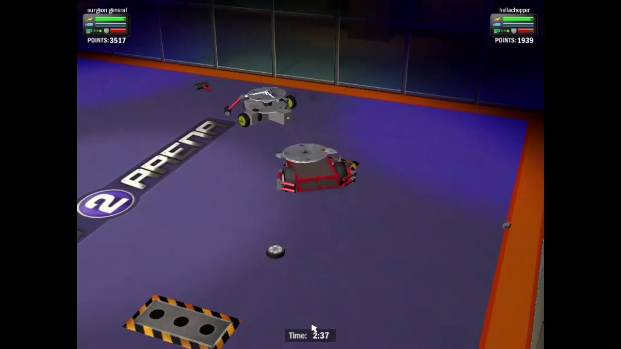 Robot arena 2 best hits: surgeon general vs hellachopper - YouTube
