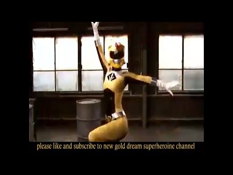 Burning Action Yellow Superheroine