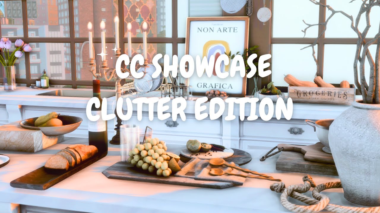 MUST HAVE aesthetic furniture | CLUTTER EDITION | the sims 4 cc ...