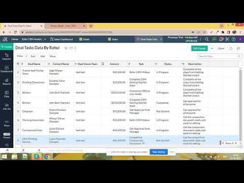 Create Query Table data using Join in Zoho Analytics using Sql Query, Create Report using this ...