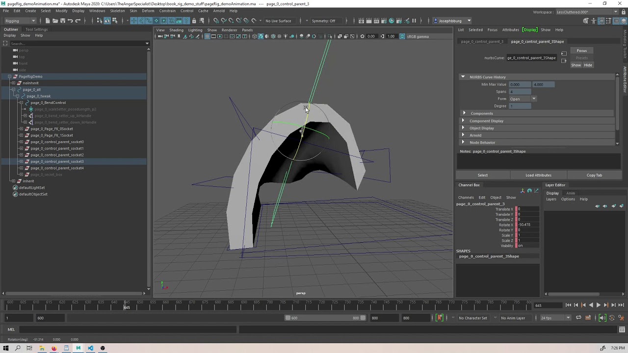 Riggy Bits #2: A Book Rig in Maya - YouTube