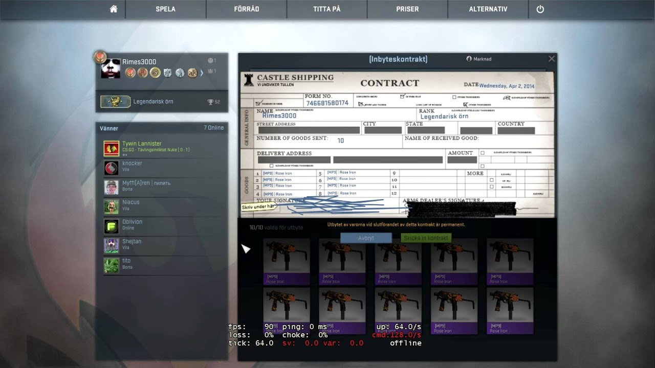 Trade up Contract CS:GO AWP Redline - YouTube