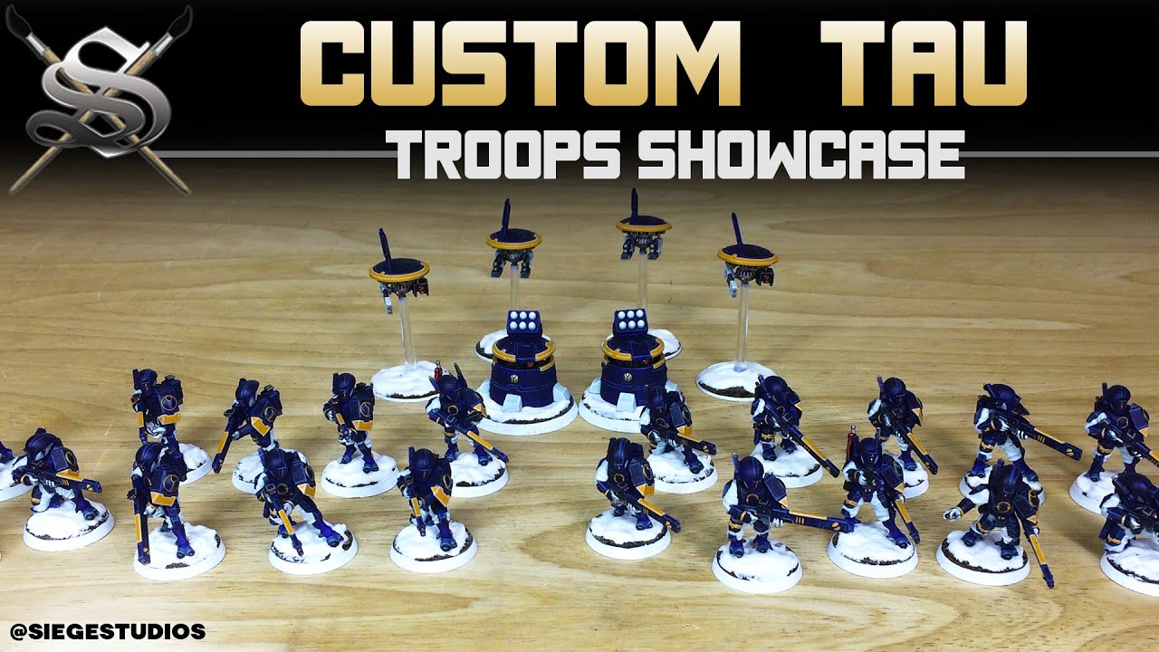 CUSTOM Tau Kill Team with Snow Bases Warhammer 40k | Siege Studios ...