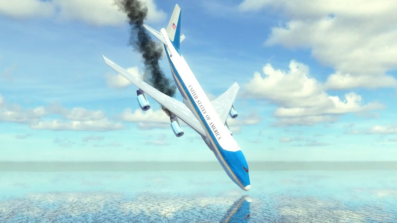 Boeing 747 Smashes into the ocean! - YouTube