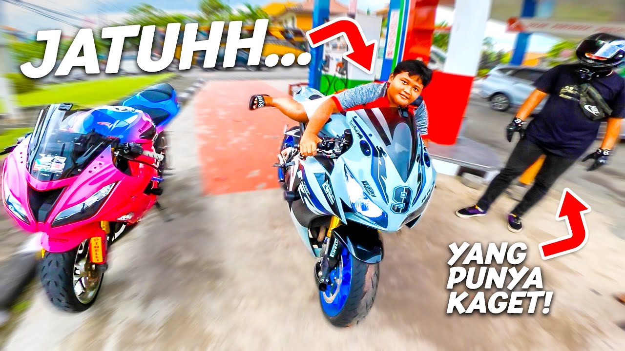 Bocil SMP Hampir Jatuh Nyobain CBR1000RR... - YouTube