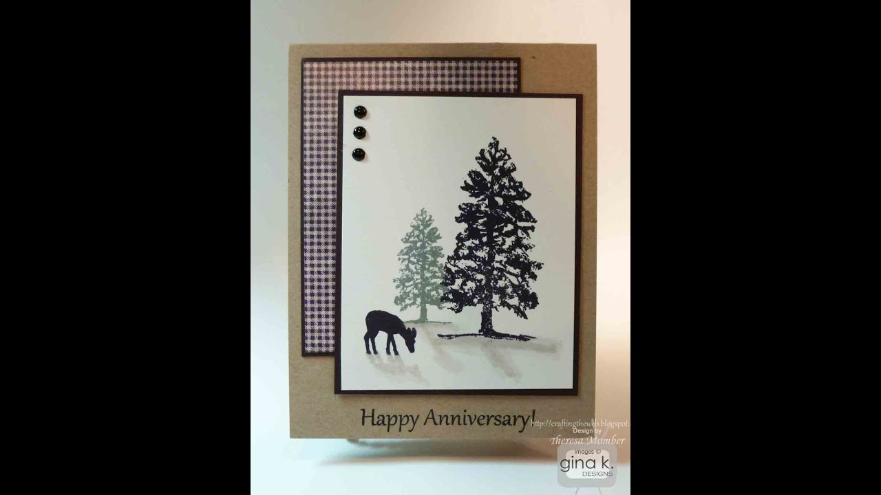 Tranquil Trees Card Making Tutorial - YouTube