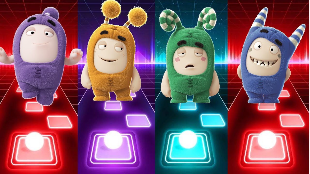 Oddbods Jeff VS Oddbods Pogo VS Oddbods Zee VS Oddbods Fuse | Tiles Hop ...