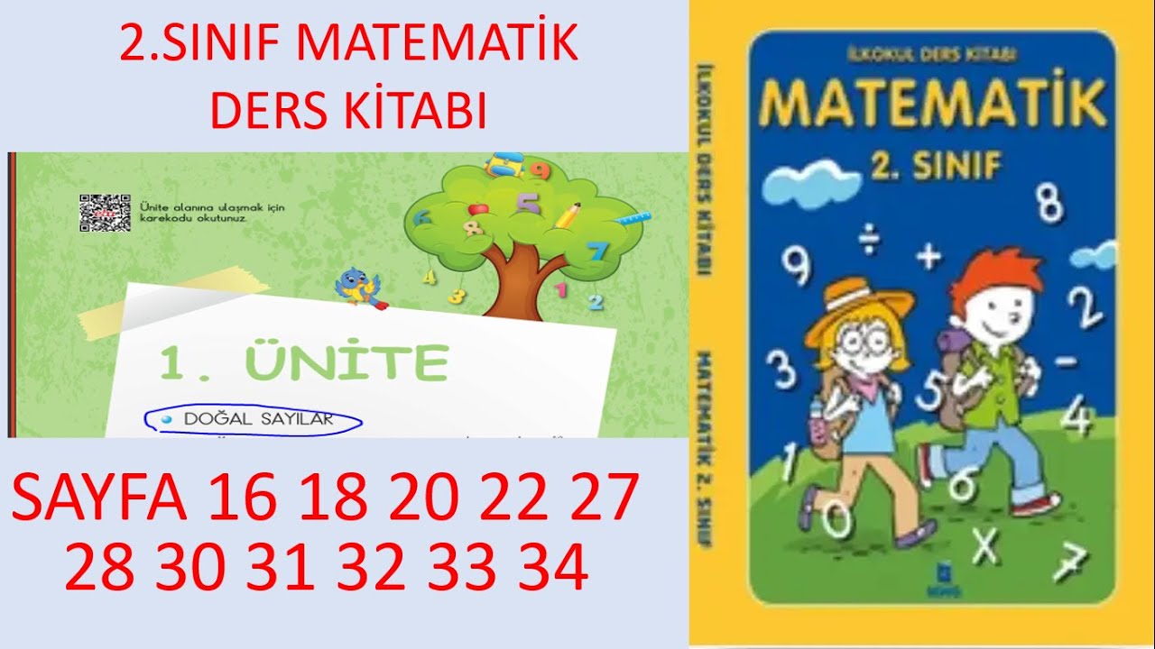 2.SINIF MATEMATİK DERS KİTABI SAYFA 16 18 20 22 27 28 30 31 32 33 34 ...