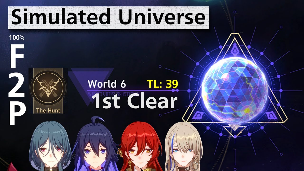 HSR - Simulated Universe - World 6 - 1st Time Clear (F2P | TL: 39 | 5/5 ...