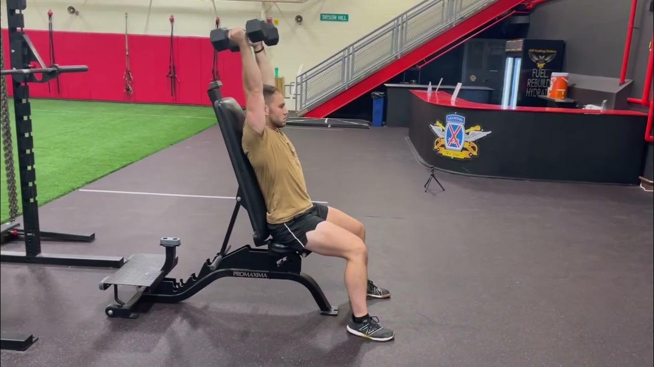 DB Seated Neutral Grip Overhead Press - YouTube