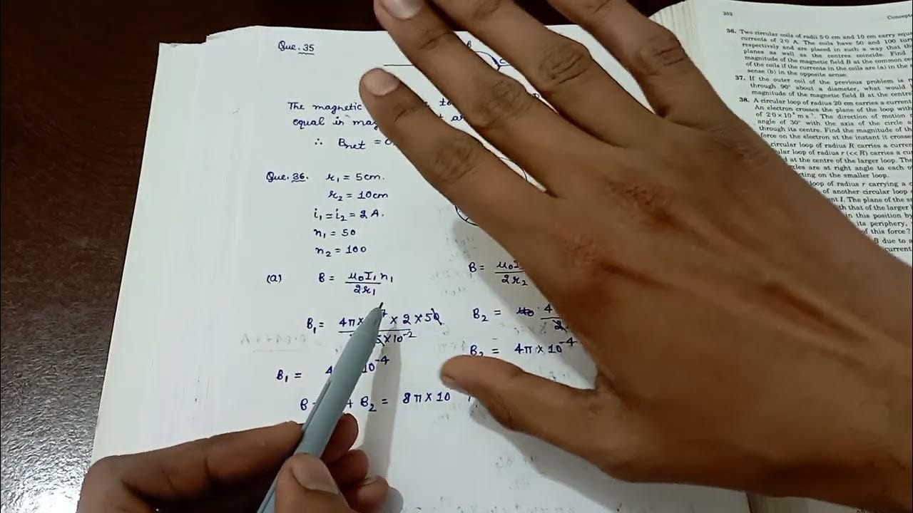 Chapter-35 Magnetic Field due to a Current (Exercise-Q35 to Q44)| H C ...
