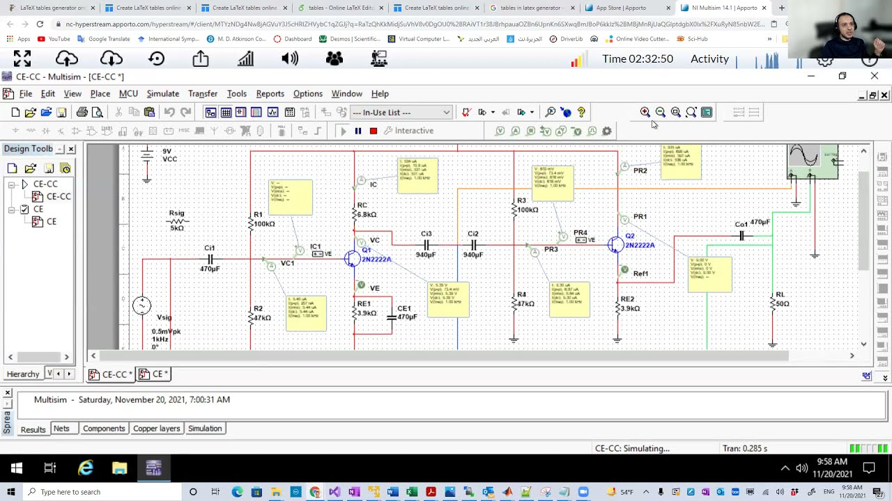lab 13: Multistage Amplifier in Multisim - Common Emitter - Common ...