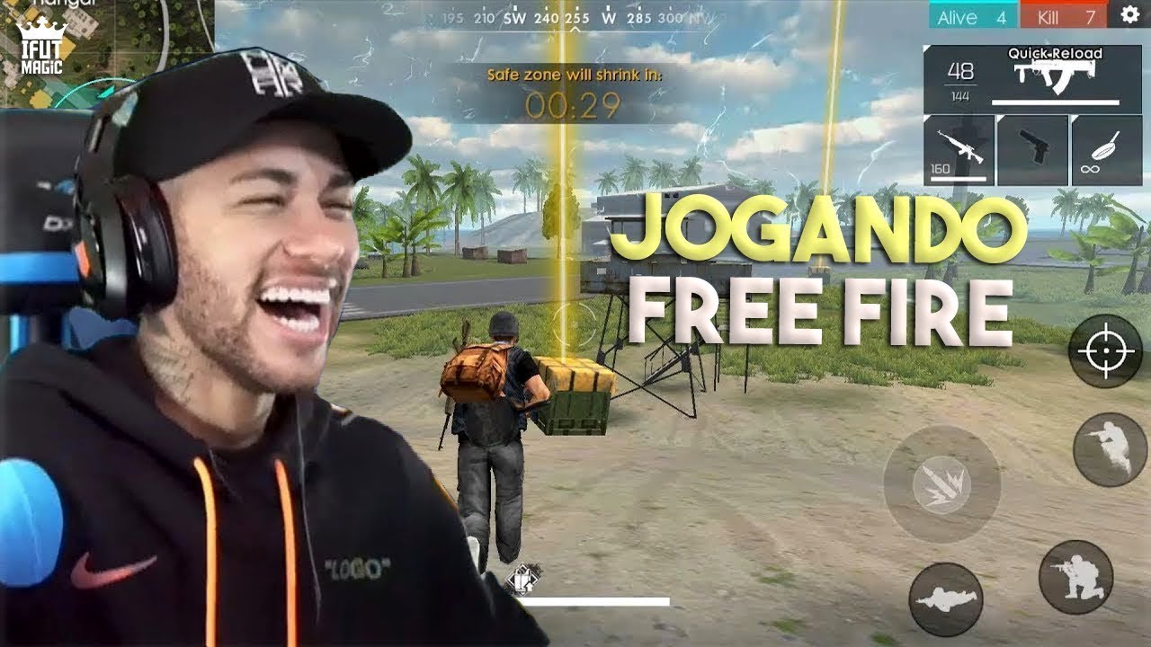NEYMAR JOGANDO FREE FIRE FAKE! FREE FIRE AO VIVO-MONTAGEM - YouTube