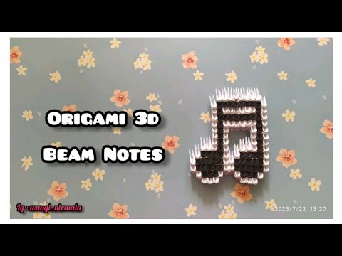 Tutorial Origami 3D Beam Notes / how to make / step by step - YouTube