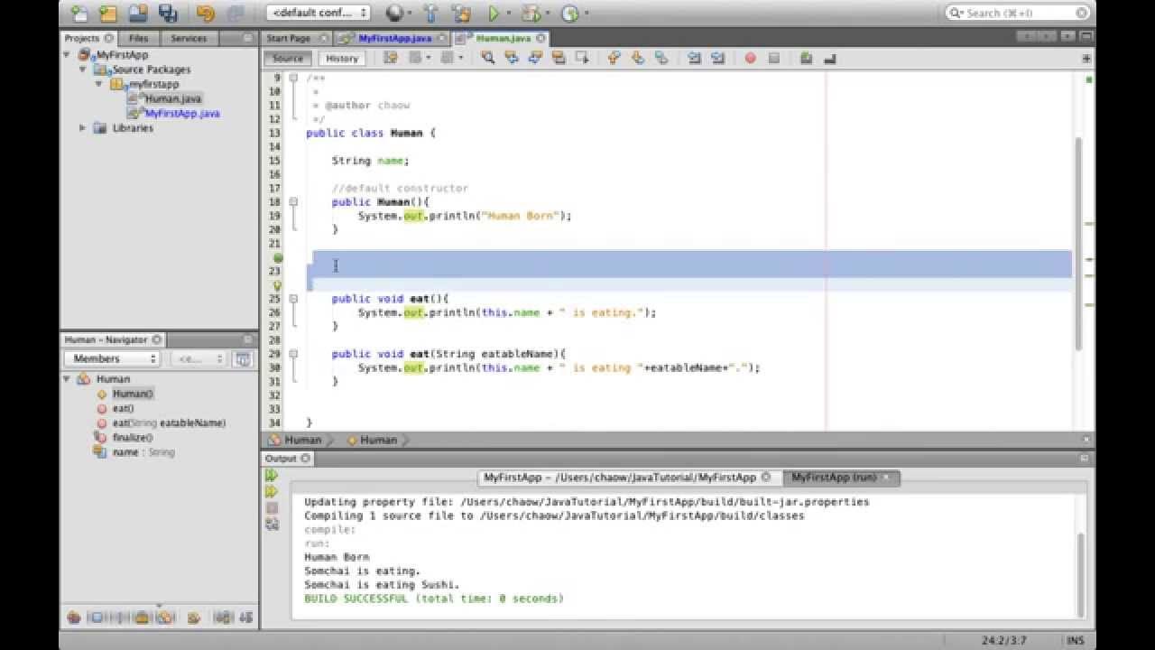 Java Tutorial 7 : Classes and Objects [ภาษาไทย] - YouTube