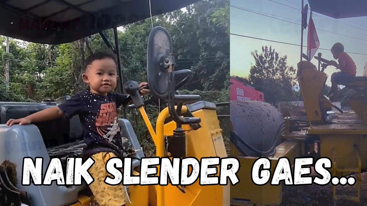 Anak Kecil Naik MOBIL KONTRUKSI, EXCAVATOR SLENDER BEGO DUMP TRUCK ...