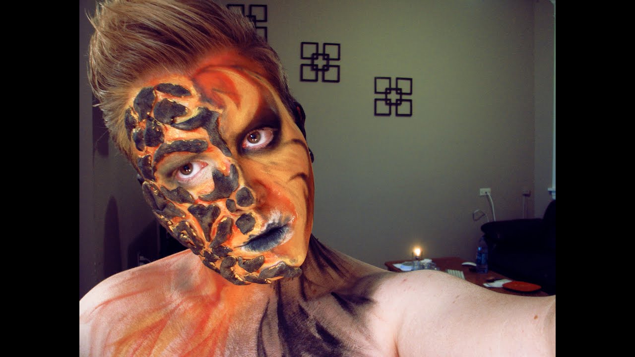 Makeup Transformation | Fire Elemental Face Paint - YouTube