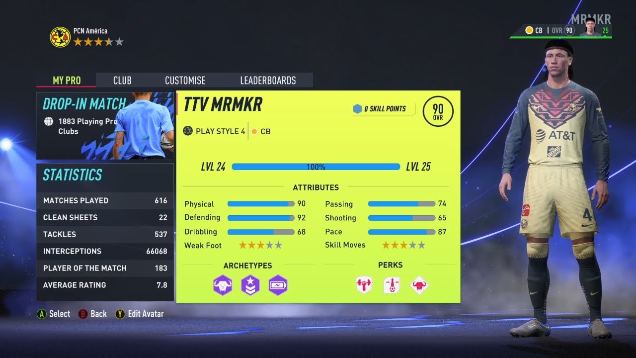 FIFA 22 - Pro Clubs My *UPDATED* Overpowered CB Build - YouTube