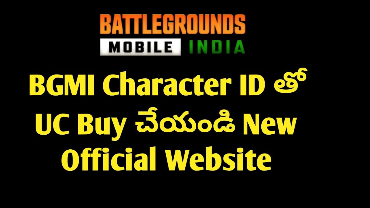 How to Buy UC With BGMI Character ID New Official Website - YouTube