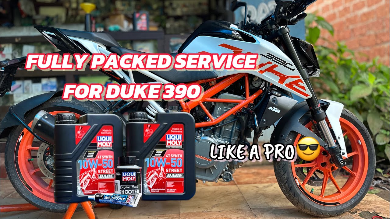 Duke 390 service like a pro | fully packed |LIQUI MOLY |Engine oil ...