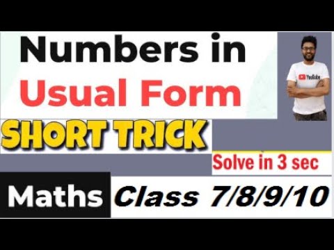 Usual Form short tricks | Class 8 Maths Chapter 12 Usual Form Standard ...