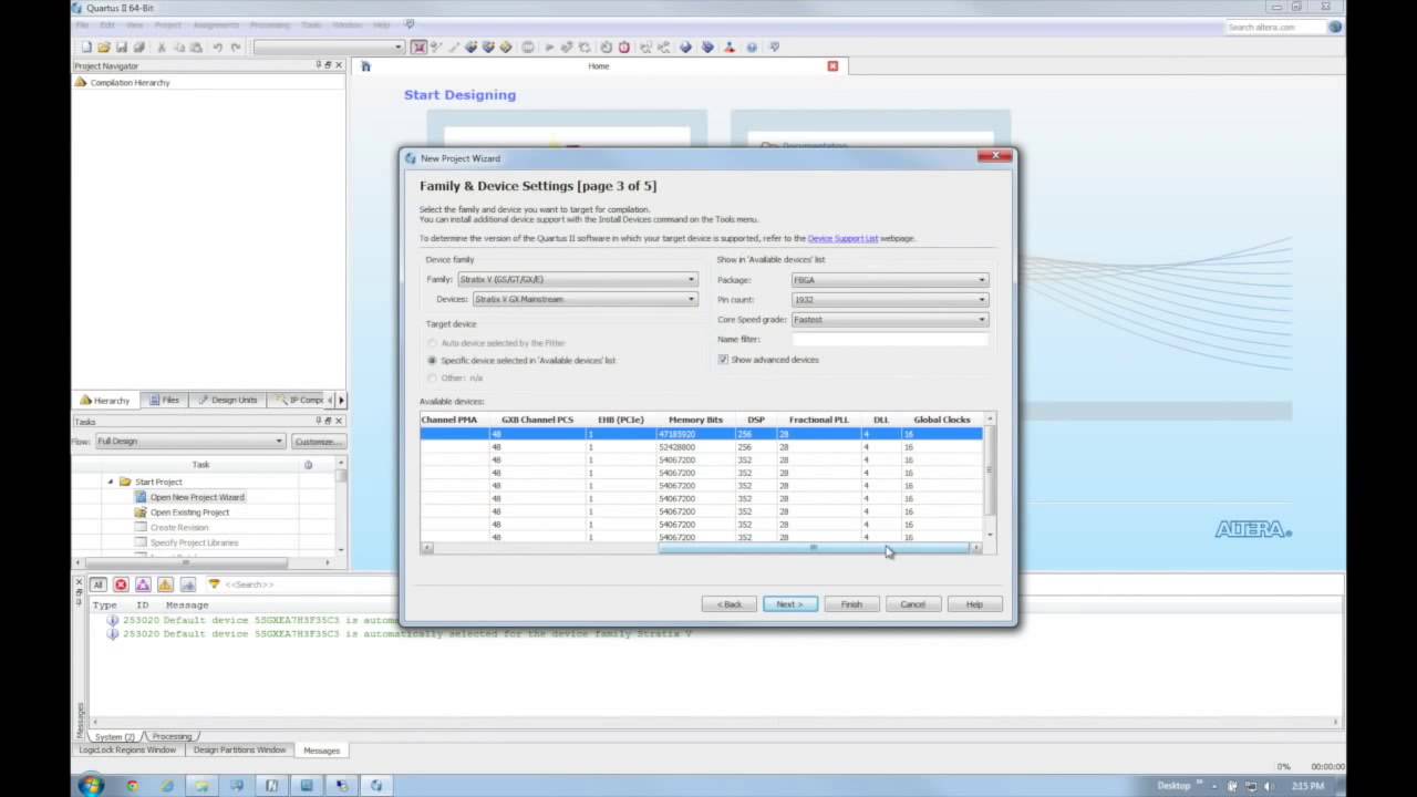 Getting Started with the Quartus II New Project Wizard - YouTube