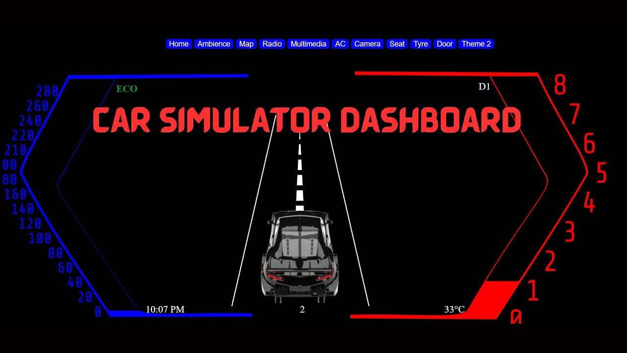 Car Simulator Dashboard developed by Franjo Paramby - YouTube
