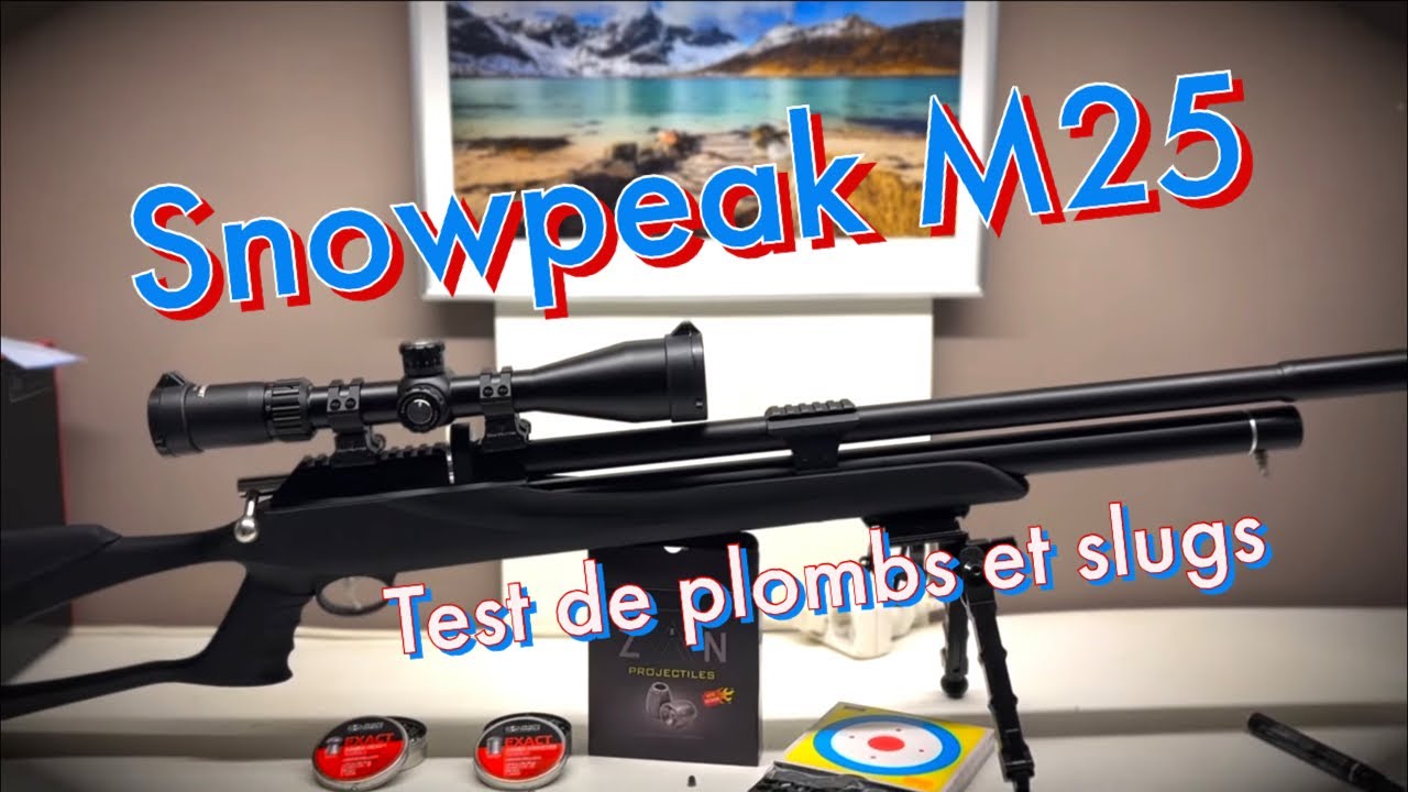 Snowpeak m25 tirs à 30 mètres test de Plombs JSB heavy / Monster et ...