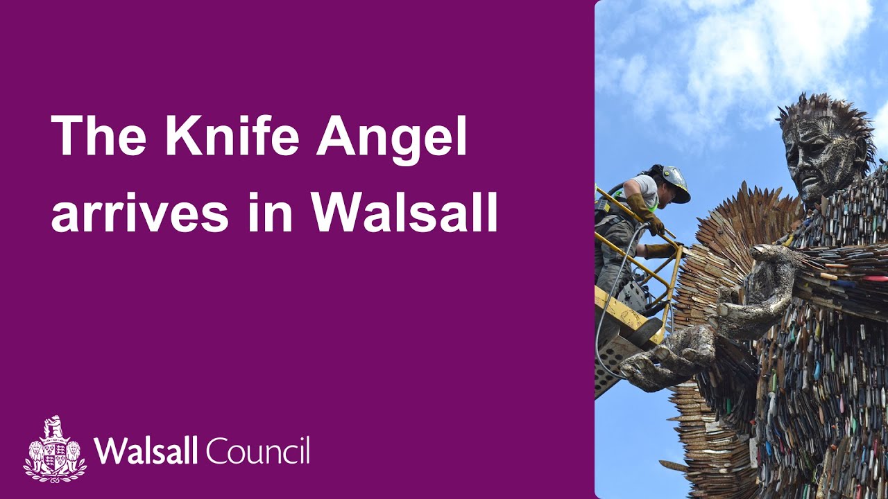 The Knife Angel arrives in Walsall | #LifeOrKnife - YouTube