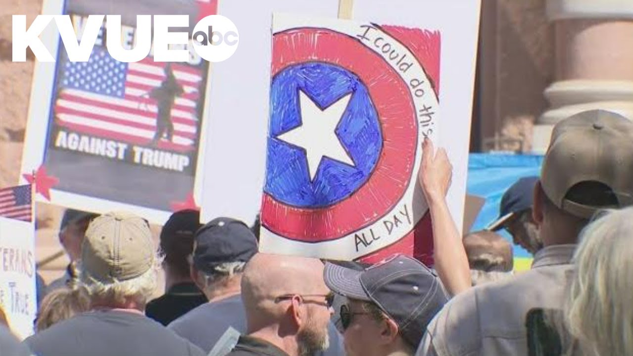 Texas veterans protest VA cuts - YouTube