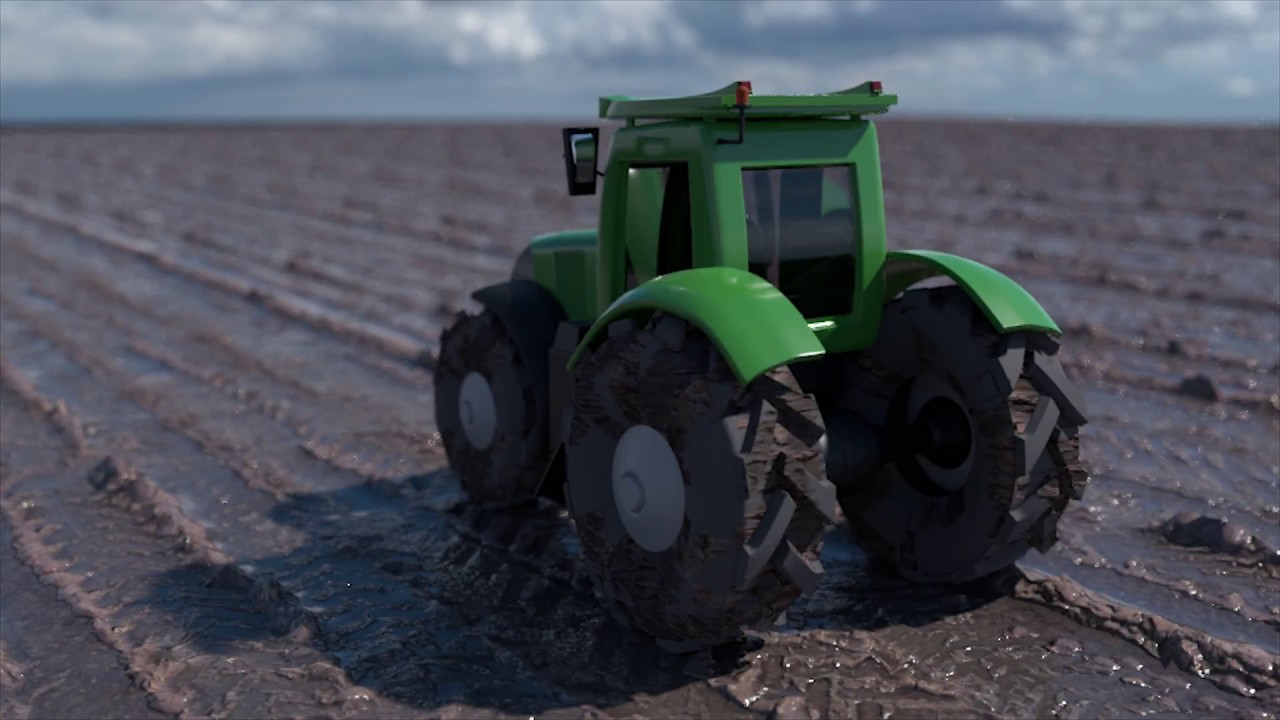 Blender Timelapse : Creating Basic Tractor Scene - YouTube