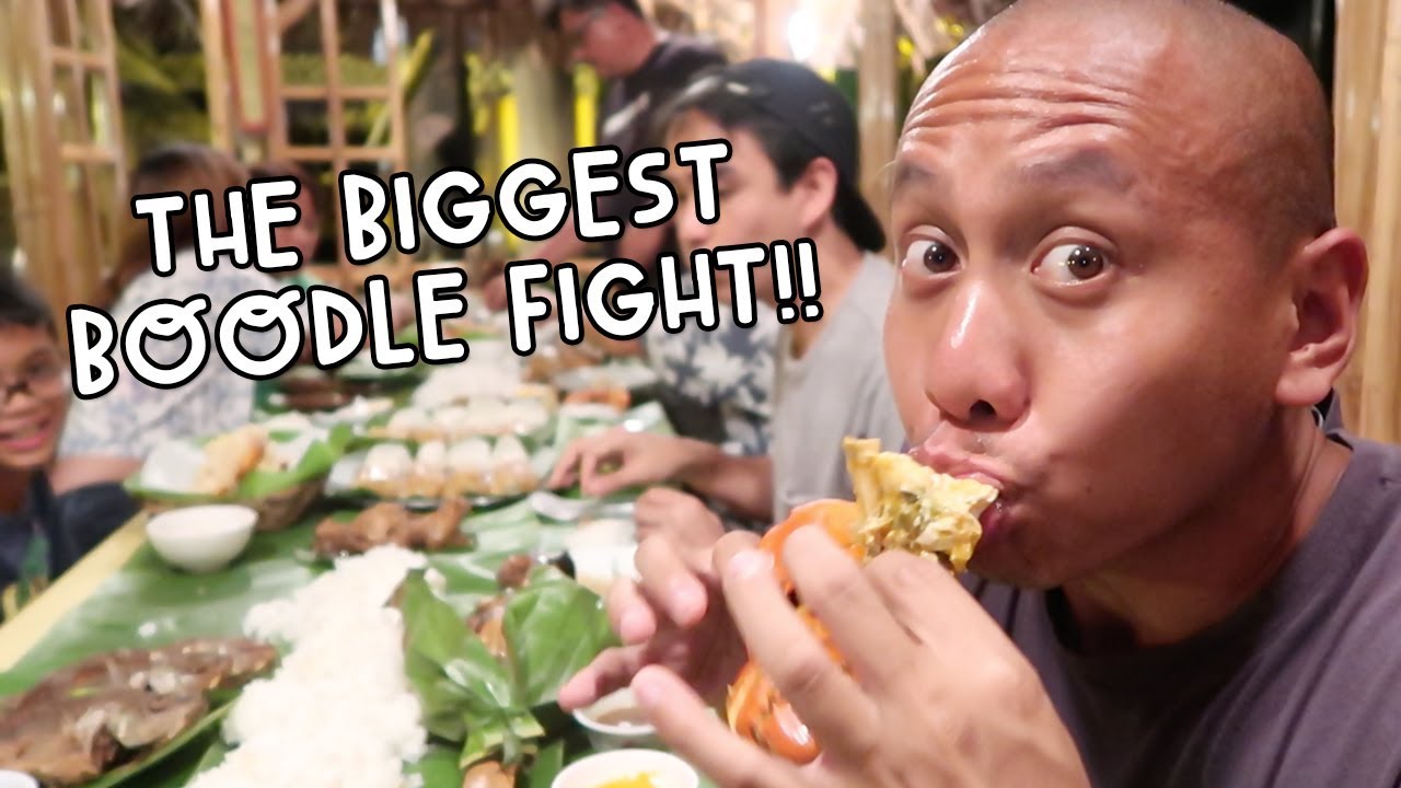 BIGGEST BOODLE FIGHT EVER (FILIPINO STYLE EATING)! | Vlog #124 - YouTube
