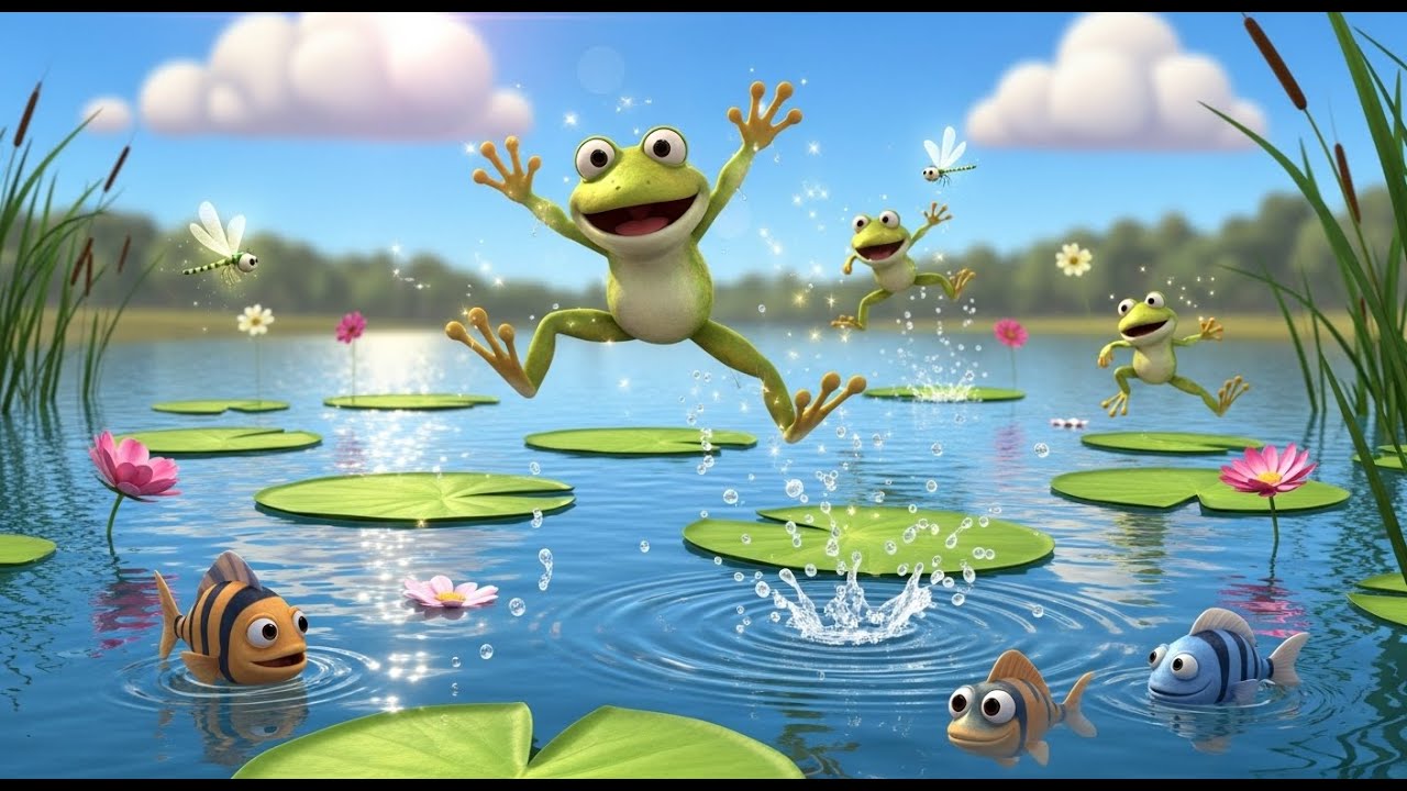 Freddy Frog Learns to Count 🐸 | Fun Animated Nursery Rhyme for Toddlers ...