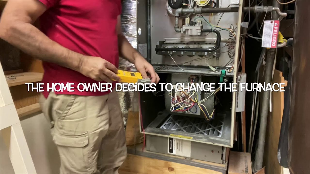 Replacing upflow furnace - YouTube