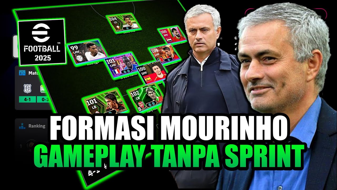 FORMASI SERANGAN BALIK EFOOTBALL 2025 JOSE MOURINHO (PS4, PS5, PC, XBOX ...