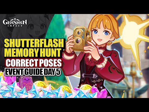 Shutterflash Memory Hunt Event Guide Day 5 | Citlali & Kachina Correct Photo Poses | Genshin Impact