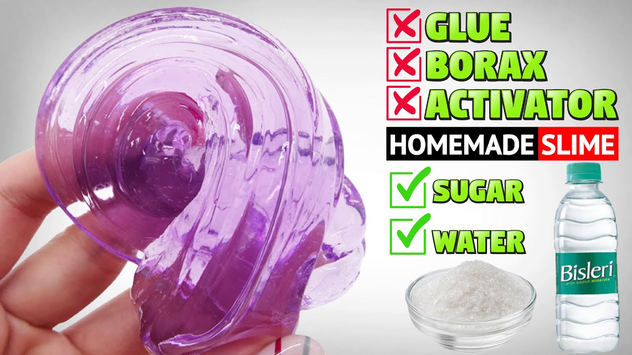 HOW TO MAKE NO BORAX NO GLUE SUGAR, WATER JIGGLY SLIME/SLIME MAKING AT ...