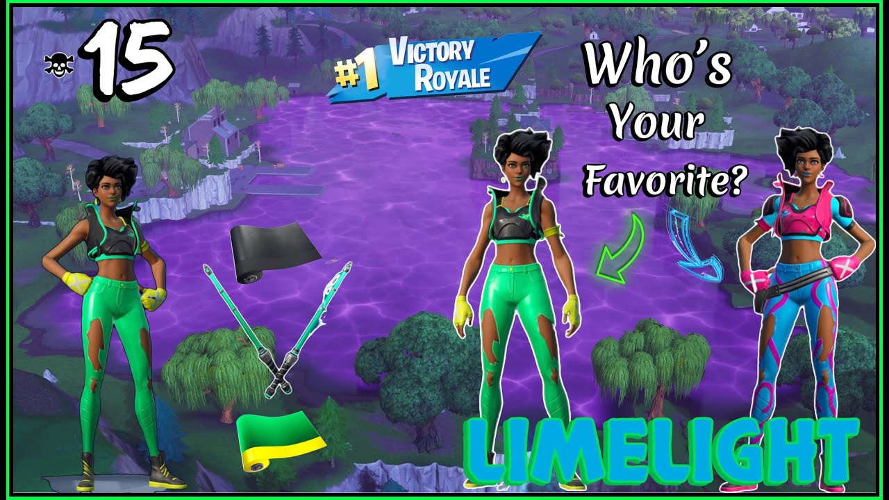 *LIMELIGHT* Skin With A 15 Kill Victory Royale! - YouTube