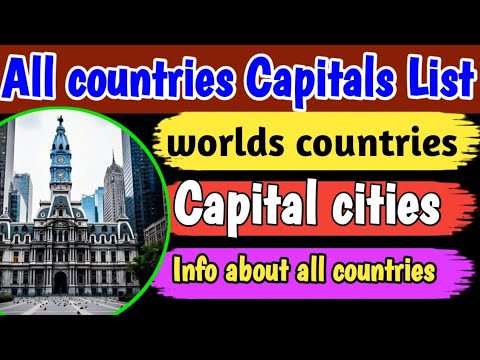 Capital Cities list all countries in the world | all countries capital ...