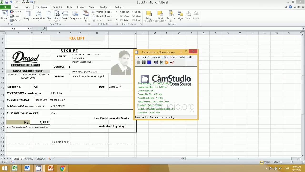 How to set logo in background of invoice in excel - YouTube