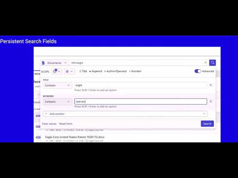 (5) Persistent Search Fileds - YouTube