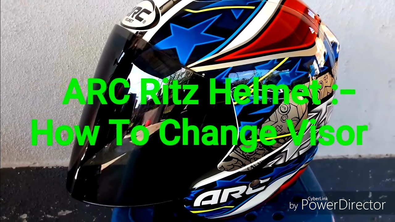 Arc Ritz Helmet : visor removal (cara tukar visor) - YouTube