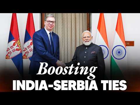 PM Modi holds a meeting with Aleksandar Vučić, President of Serbia