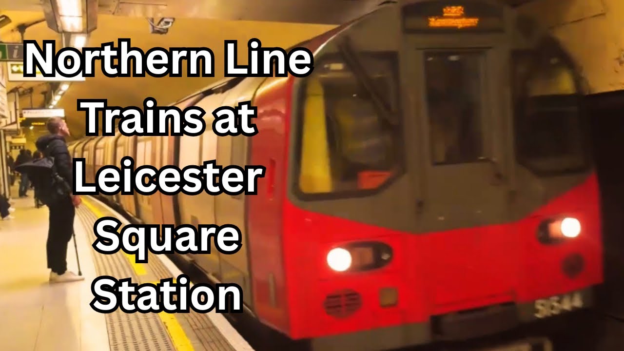 Northern Line trains at Leicester Square station. - YouTube