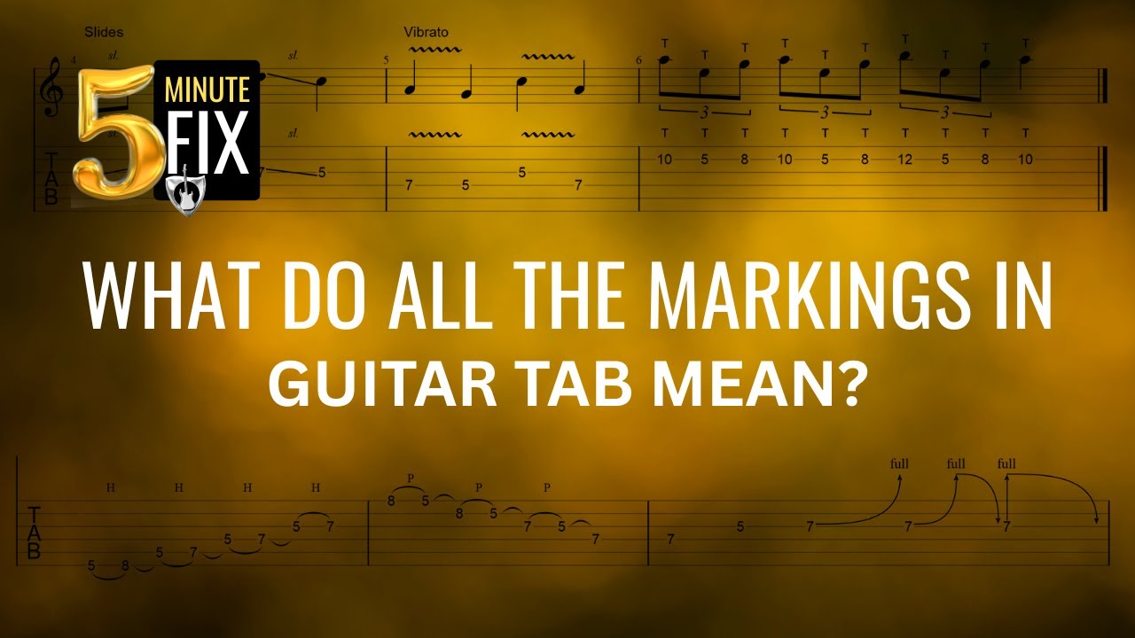 What Do All the Markings in Guitar Tab Mean? – 5-Minute Fix - YouTube