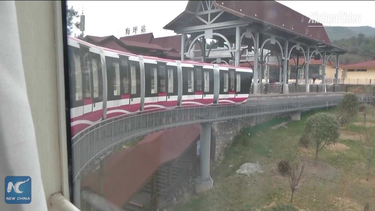 Sightseeing train on spiral monorail track goes viral - YouTube