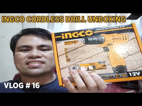 VLOG#16 - INGCO LITHIUM-ION CORDLESS DRILL 12V CDLI12415 UNBOXING - YouTube