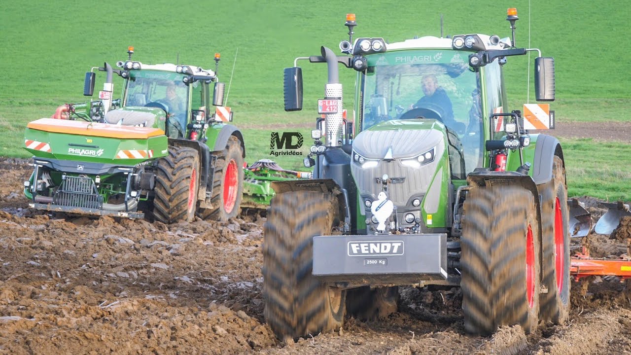 2x FENDT 942 Design Line 🌾 Semis de Blé 2020 - YouTube