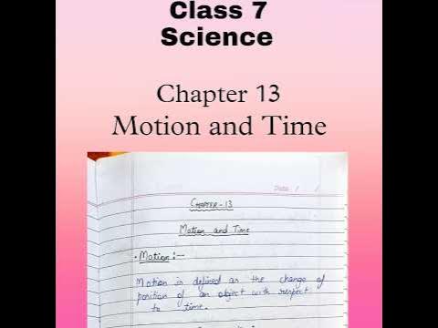 Class 7 Science Chapter 13 Motion and Time Notes - YouTube